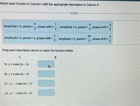 solved match each function in column i with the appropriate