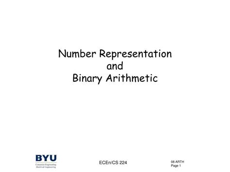 ppt number representation and binary arithmetic powerpoint