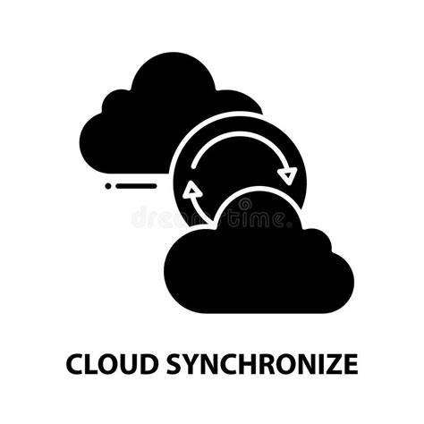 Cloud Synchronize Icon Black Vector Sign With Editable Strokes Concept Illustration Stock