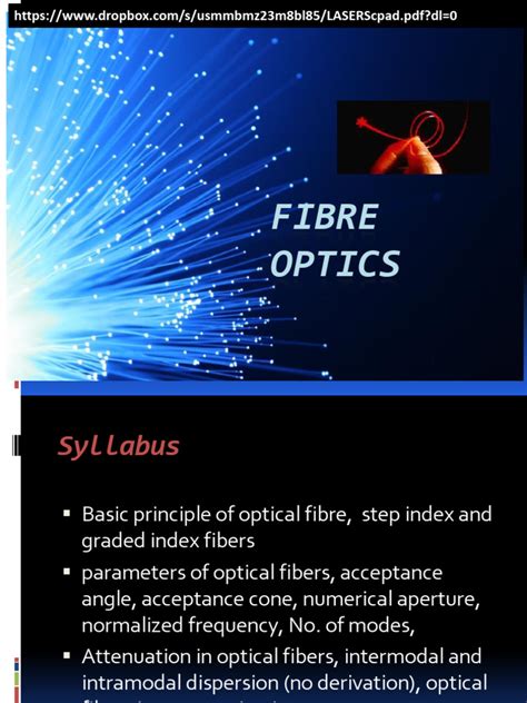 Fibre Optics Pdf Pdf Optical Fiber Dispersion Optics