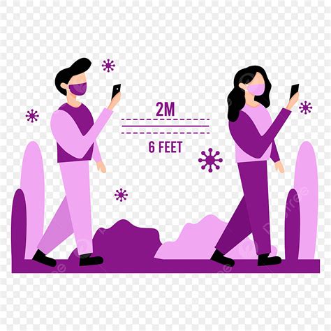 코로나 바이러스 확산을 막기 위해 사회적 거리의 그림 사회적 거리두기 사회적인 팽팽한 Png 일러스트 및 벡터 에 대한 무료 다운로드 Pngtree