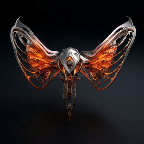 Futuristic Drone Hyper Modern Aircraft With Bionic Wings Technology