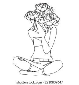 Sexy Woman Vector Line Drawing Sex Stock Vector Royalty Free Shutterstock
