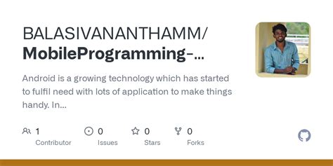GitHub BALASIVANANTHAMM MobileProgramming BudgetApp Android Is A Growing Technology Which Has