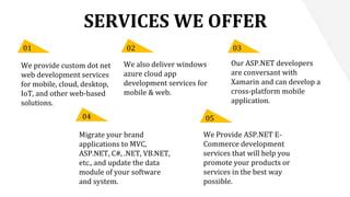 ASP NET Development Company In India PPT