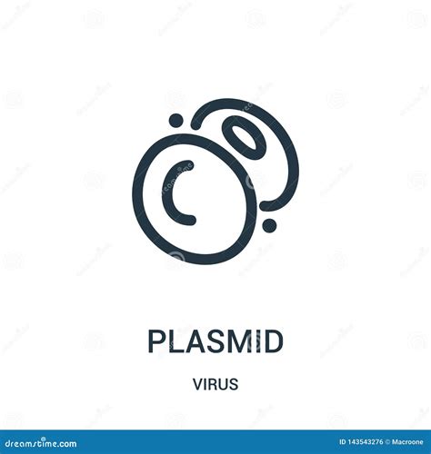 Plasmid Icon Vector From Virus Collection Thin Line Plasmid Outline Icon Vector Illustration