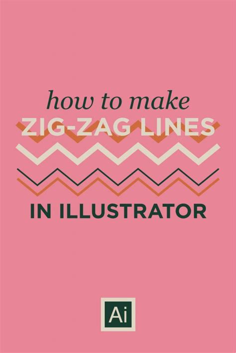 Zig Zag Lines Illustrator Tutorial Illustrator Tutorials Graphic Design Tutorials Zig