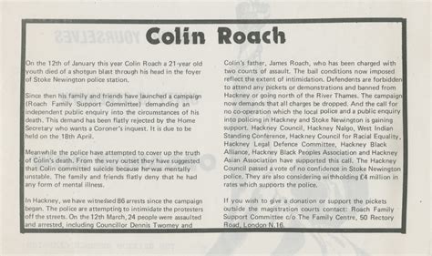 Who Killed Colin Roach Isaac Julien