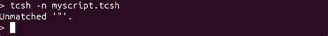 tcsh command in linux