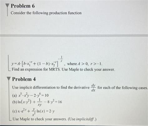 Solved Problem 6 Consider The Following Production Function