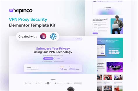 Vipinco Vpn Proxy Security Elementor Pro Template Kit