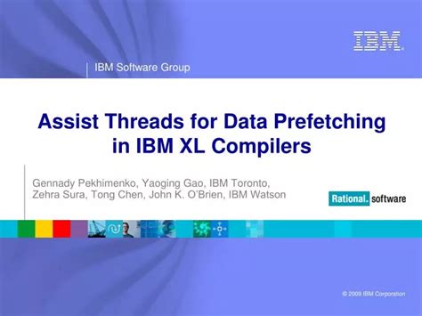ppt assist threads for data prefetching in ibm xl compilers
