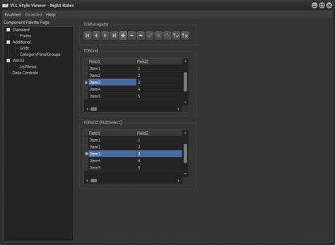 Delphistyles Vcl Style Nightrider