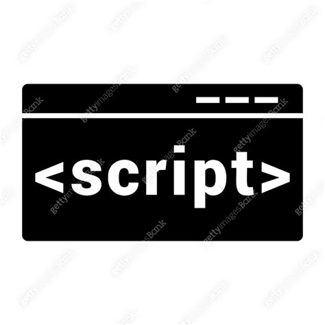 Script Code Icon Isolated On White Background Flat Style 이미지