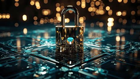 Binary Nexus Chromatic Lock In A Digital Dimension Stock Image Image