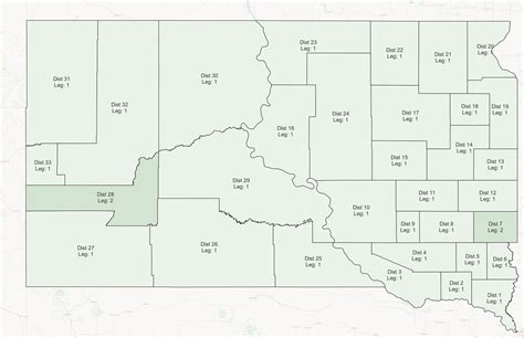 Sd Legislative Districts 1889 2021 Sodak Governors