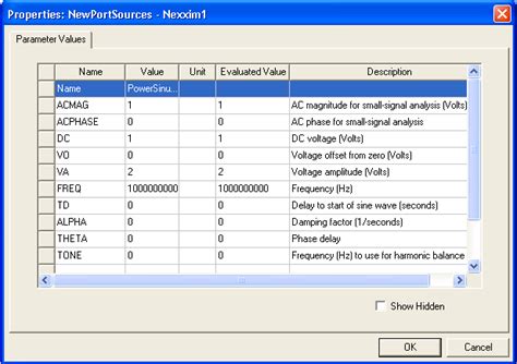Nexxim Port Power Source — Ansoft Designer 70 在线帮助文档，ansys Designer 教程