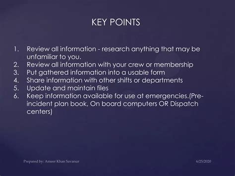 Pre Incident Plan Pdf