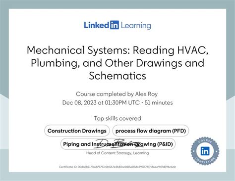 alex roy on linkedin certificate of completion