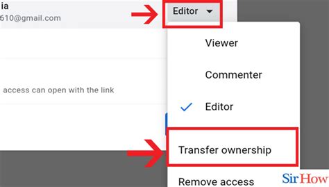 How To Transfer Google Doc Ownership Steps With Pictures