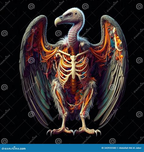 The Anatomy Of A Wild Vulture Stock Illustration Illustration Of
