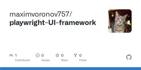 GitHub Maximvoronov757 Playwright UI Framework