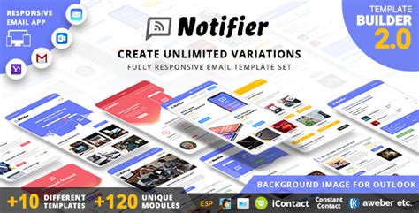 Notifier Responsive Email Template Set Builder Online