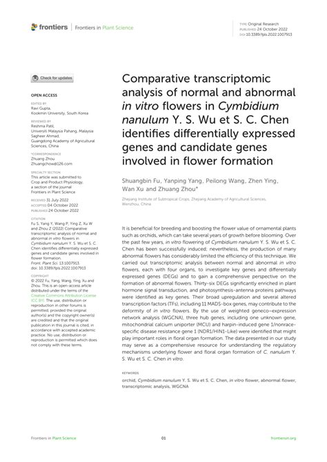 Pdf Comparative Transcriptomic Analysis Of Normal And Abnormal In