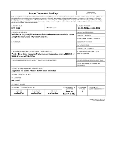 Pdf Isolation Of Polymorphic Microsatellite Markers From The Malaria Vector Anopheles