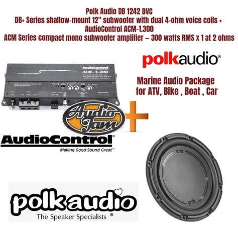 Polk Audio Db 1242 Dvc Db Series Shallow Mount 12 Subwoofer With Dua