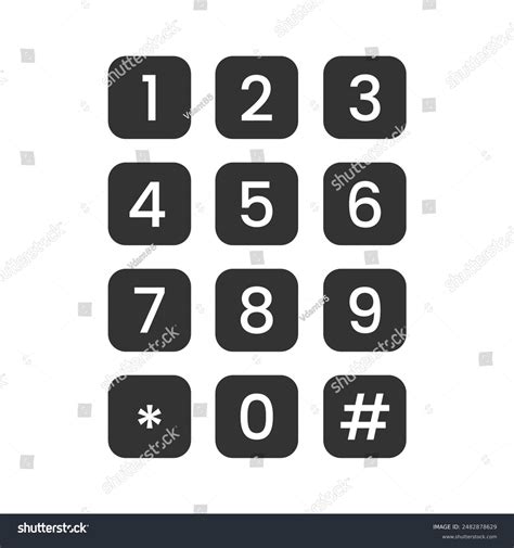 Number Pad Icon Isolated Vector Illustration Stock Vector Royalty Free