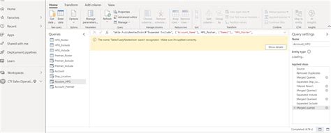 solved the name table fuzzynestedjoin wasn t recognized