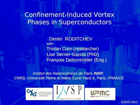 Ppt Confinement Induced Vortex Phases In Superconductors Dokumen Tips