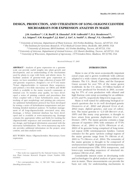 Pdf Design Production And Utilization Of Long Oligonucleotide Microarrays For Expression