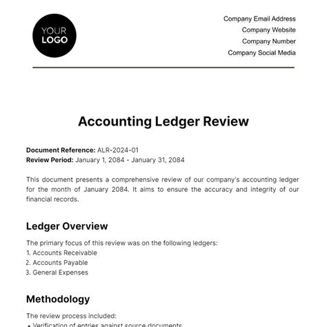 Accounting Ledger Review Template Edit Online And Download Example