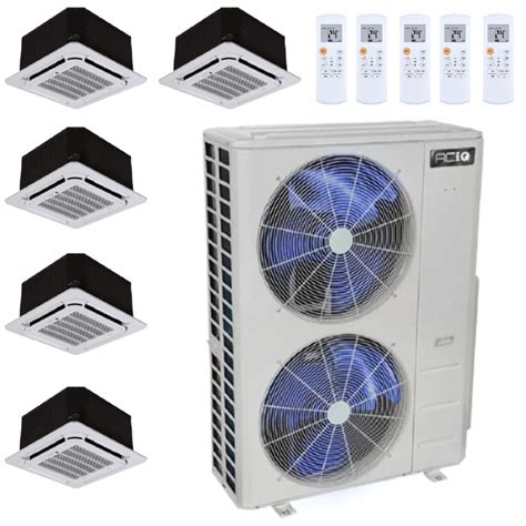 48000 Btu 234 Seer2 Aciq 5 Zone Slim Ceiling Cassette Mini Split
