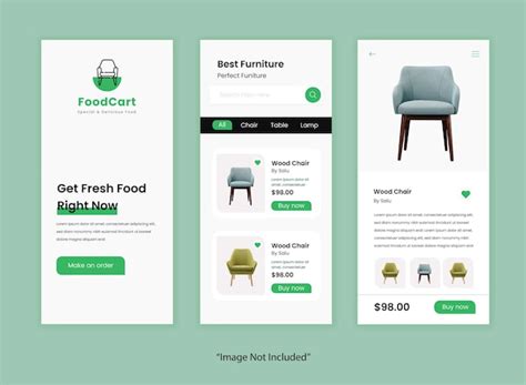 Premium Vector Sale Ecommerce Furniture App Concept Ui Design
