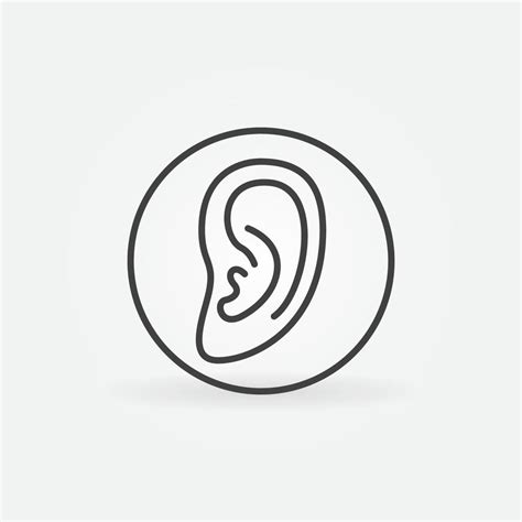 Ear In Circle Vector Thin Line Concept Icon 13091248 Vector Art At Vecteezy