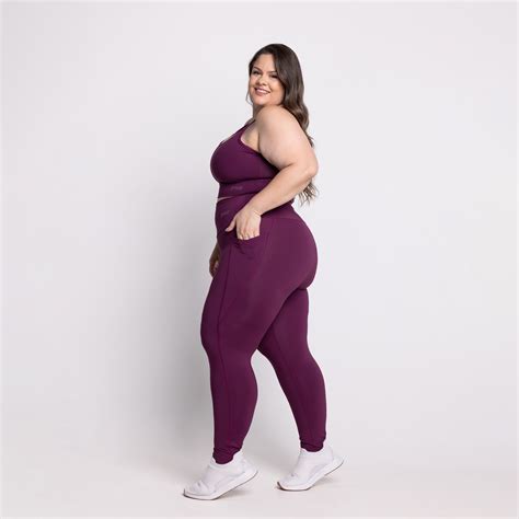Calça Caroline Plus Size Em Poliamida Físico Fitness