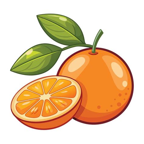Orange Fruit With Leaf Illustration 50831582 Vector Art At Vecteezy