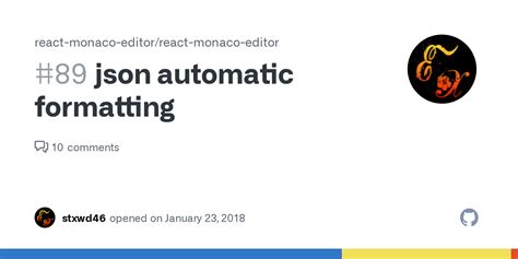 Json Automatic Formatting · Issue 89 · React Monaco Editorreact