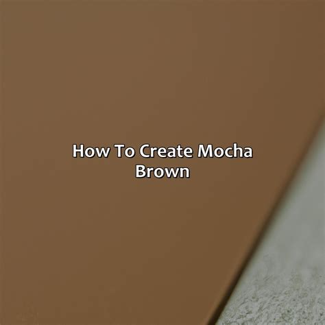What Color Is Mocha Brown Colorscombo Com