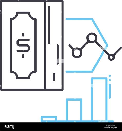 Investment Analysis Line Icon Outline Symbol Vector Illustration Concept Sign Stock Vector