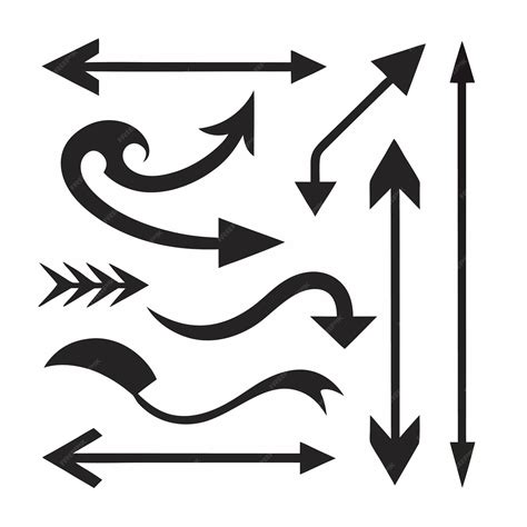 A Black And White Drawing Of Arrows With Arrows Pointing To The Right Premium Ai Generated Vector