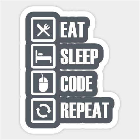 Eat Sleep Code Repeat Sticker Programmer