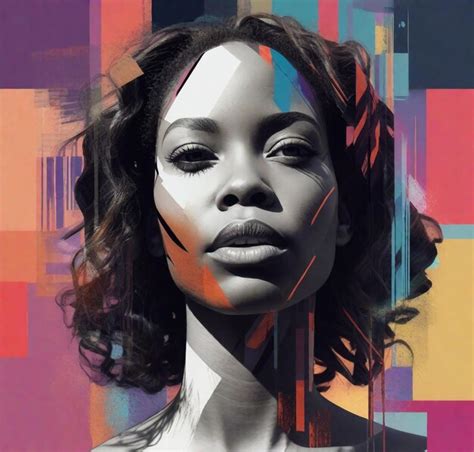 premium ai image glitch effect abstract portrait african american
