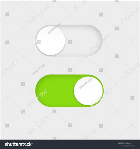 Toggle Switch Buttons Isolated On White Stock Vector Royalty Free 2251517155 Shutterstock