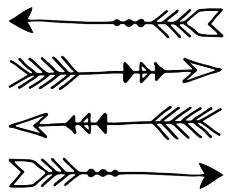 Premium Vector Boho Arrows Set Ethnic Decorative Doodle Element