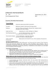 284282281 Inventory Memo Docx SyCip Gorres Velayo Co 6760 Ayala Avenue 1226 Makati City