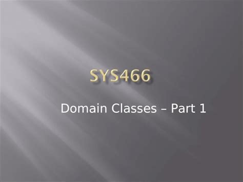 Ppt Domain Classes Part 1 Analyze Requirements As Per Use Case